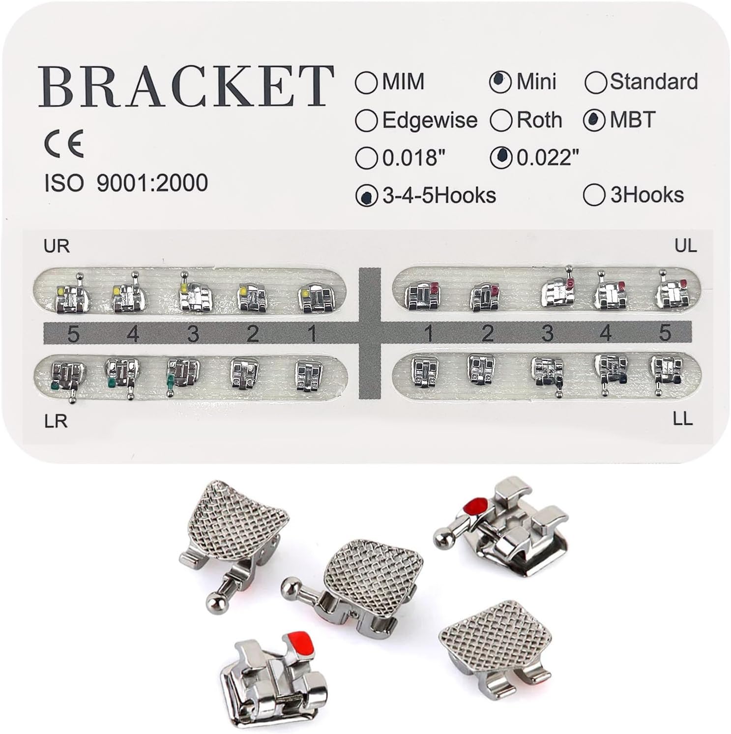 Amazon.com : 20PCS Teeth Model Braces, Typodont Brackets, 0.022 Slots 3 ...