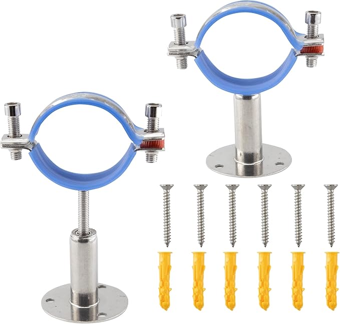 bociloy 304 Stainless Steel Wall Mount Ceiling Mount Pipe Supports ...