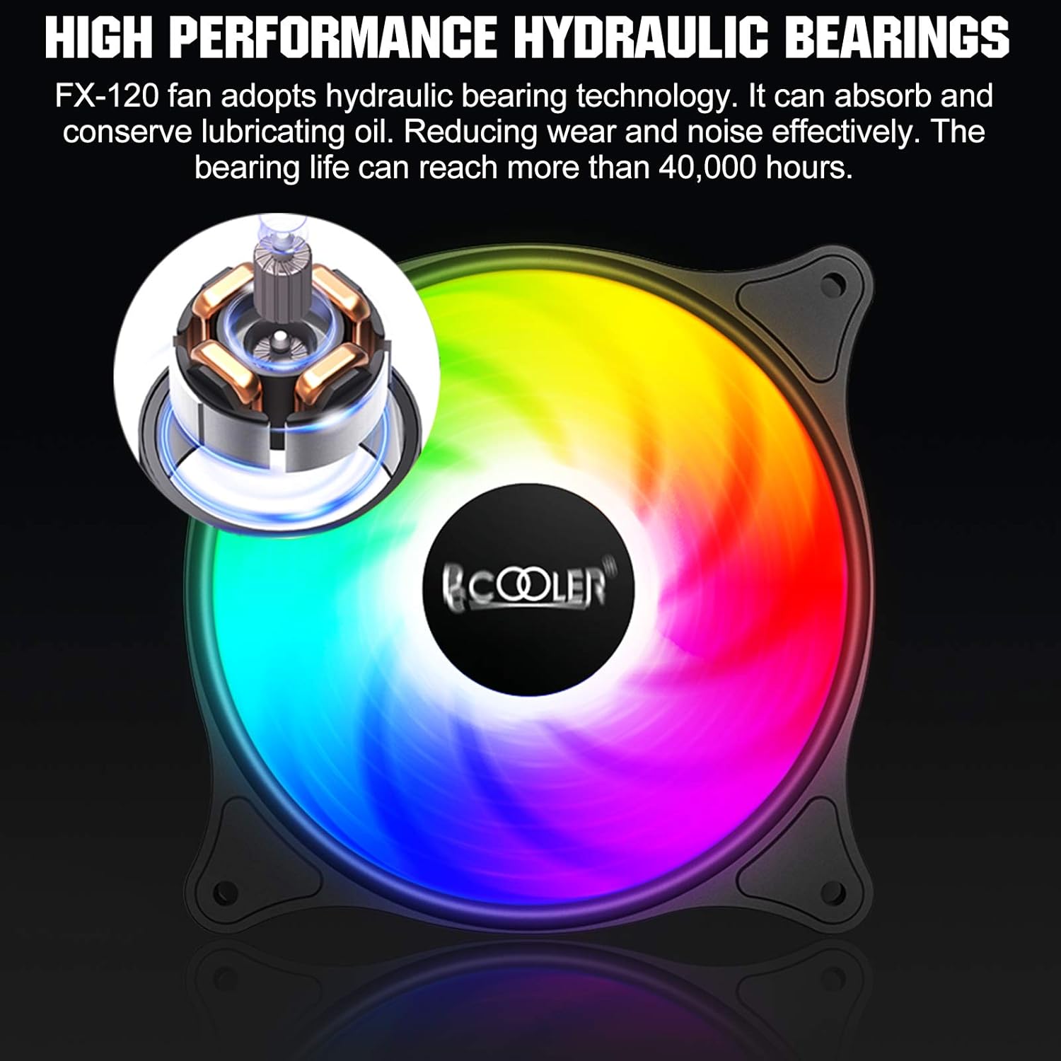 Pccooler 120mm Case Fan 3 Pack Magic Moon Series, 3M120FAN-MY High ...