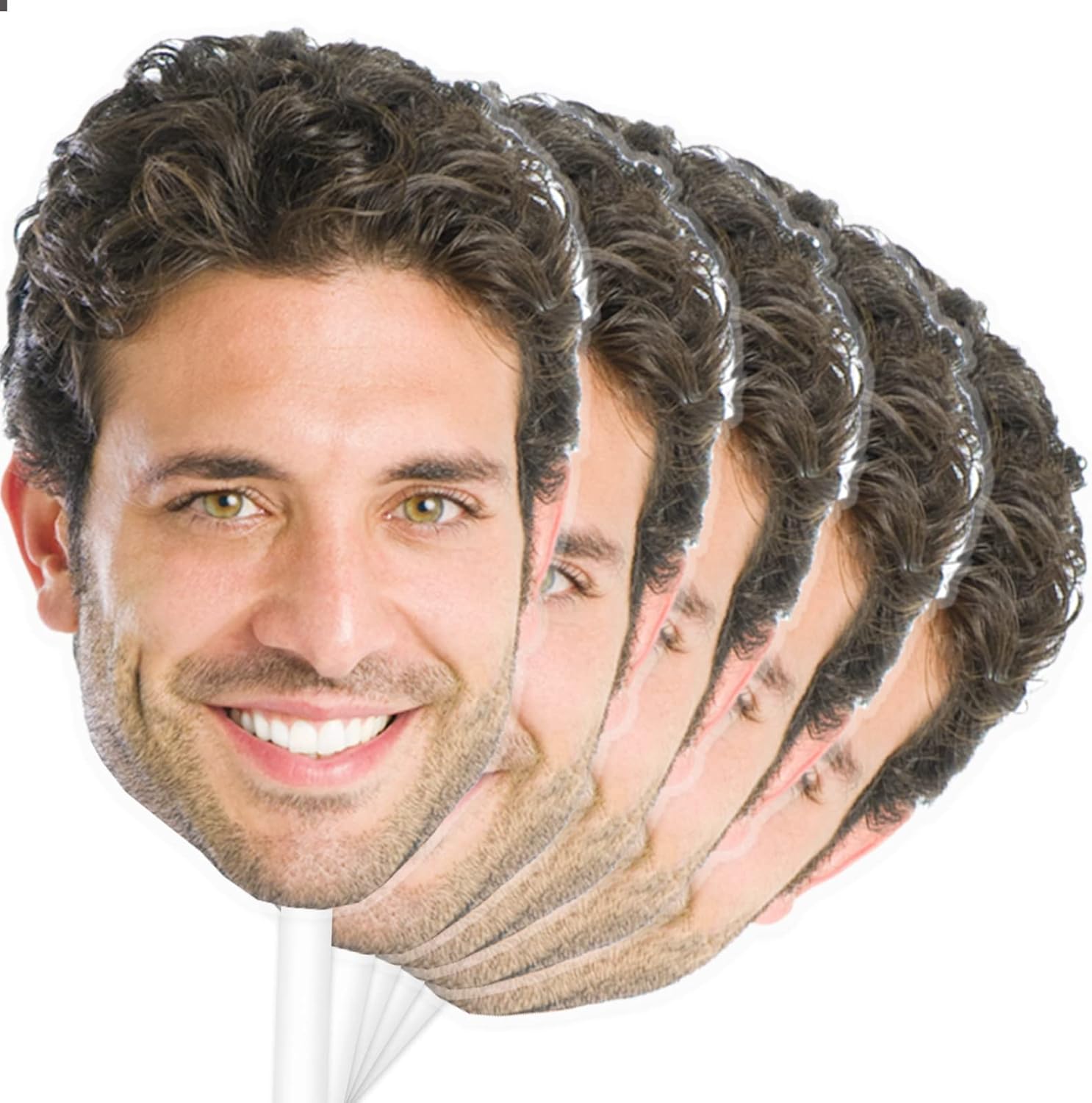 Amazon.com: Face Cutout on a Stick, Custom Fun Faces Fan, Personalized ...