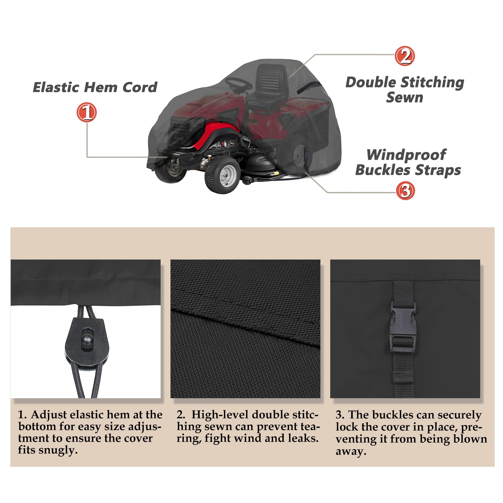 Snapklik.com : Porch Shield Heavy Duty 600D Polyester Lawn Tractor ...
