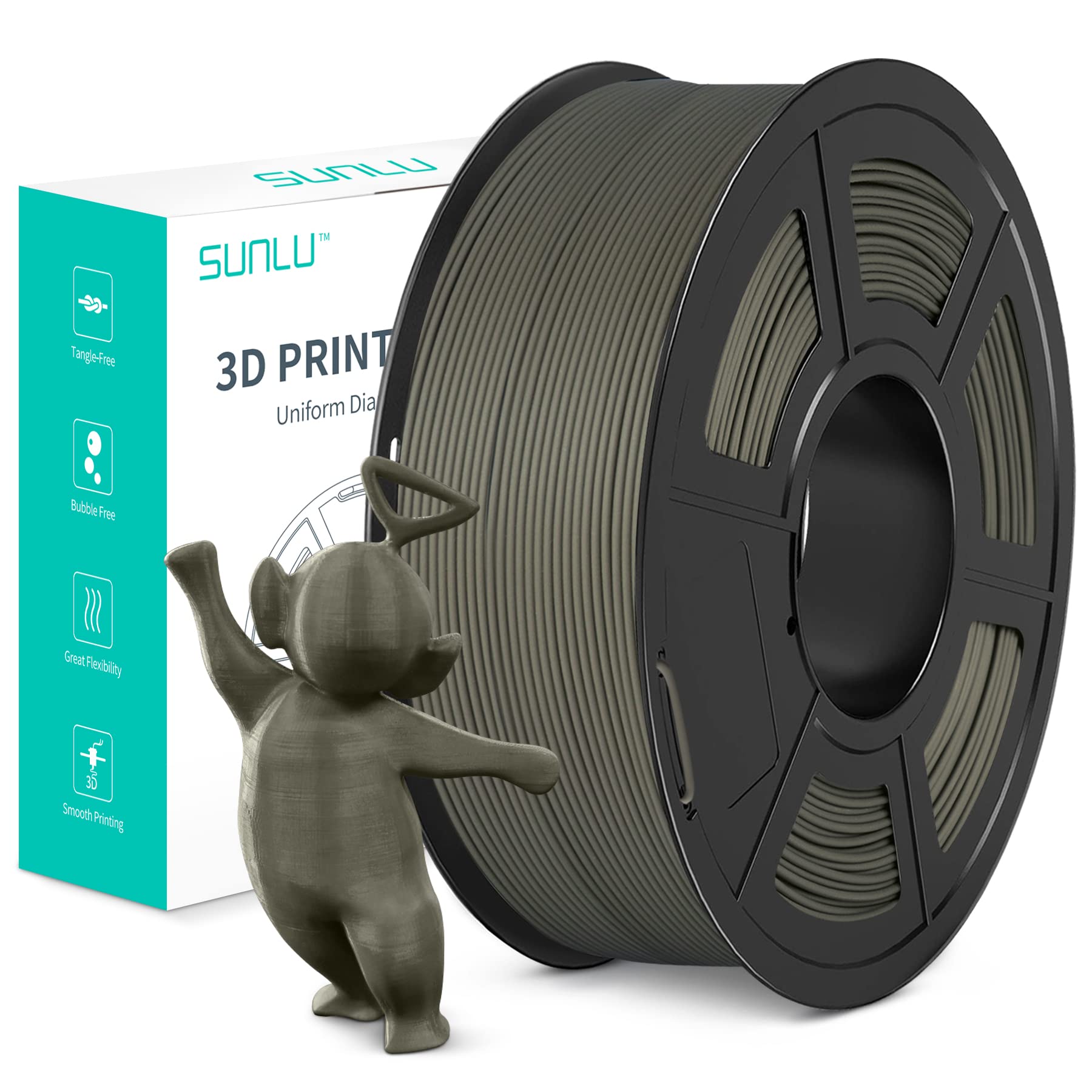 SUNLU Matte PLA 3D Printer Filament, PLA Matte Surface, Shine-free ...