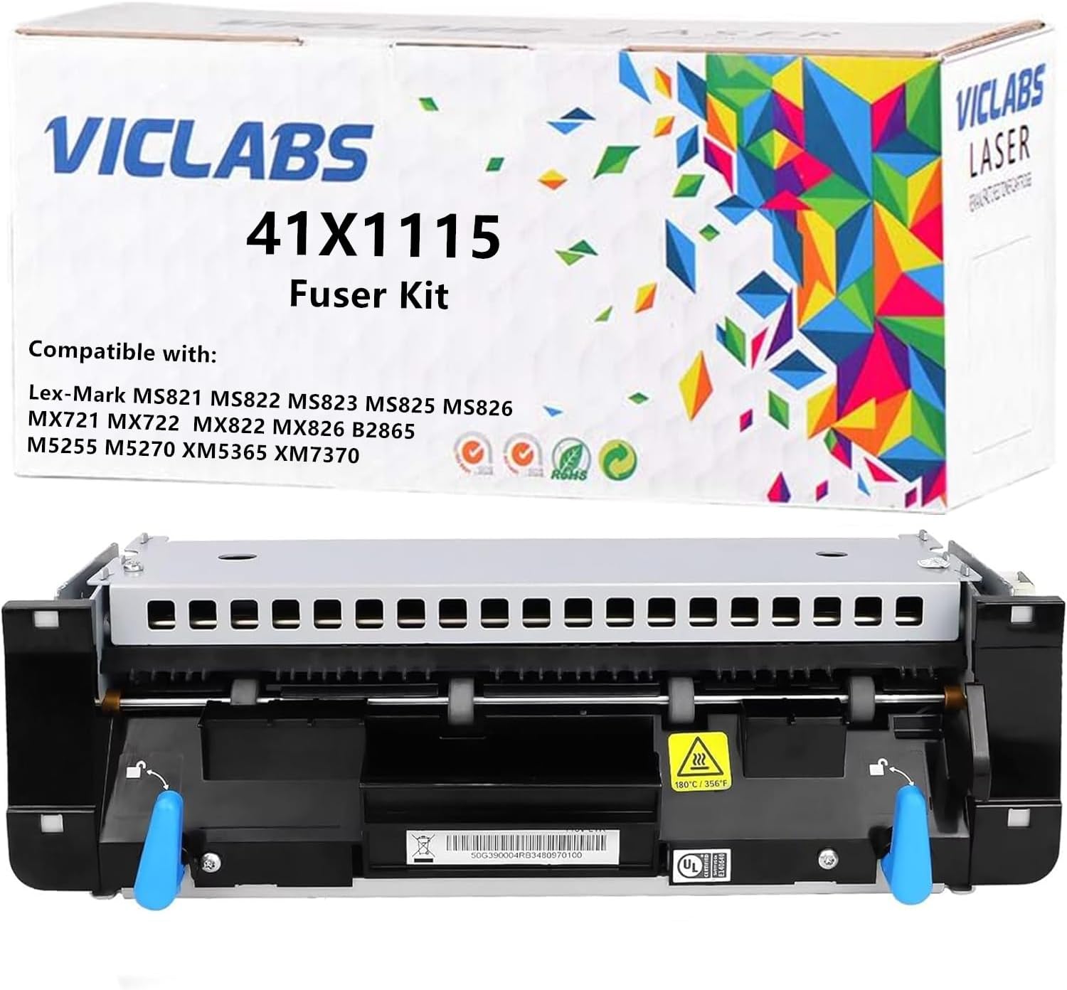 Amazon.com: VicLabs 41X1115 fuser kit Replacement for Lexmark 41X1115 fuser Unit for use in ...