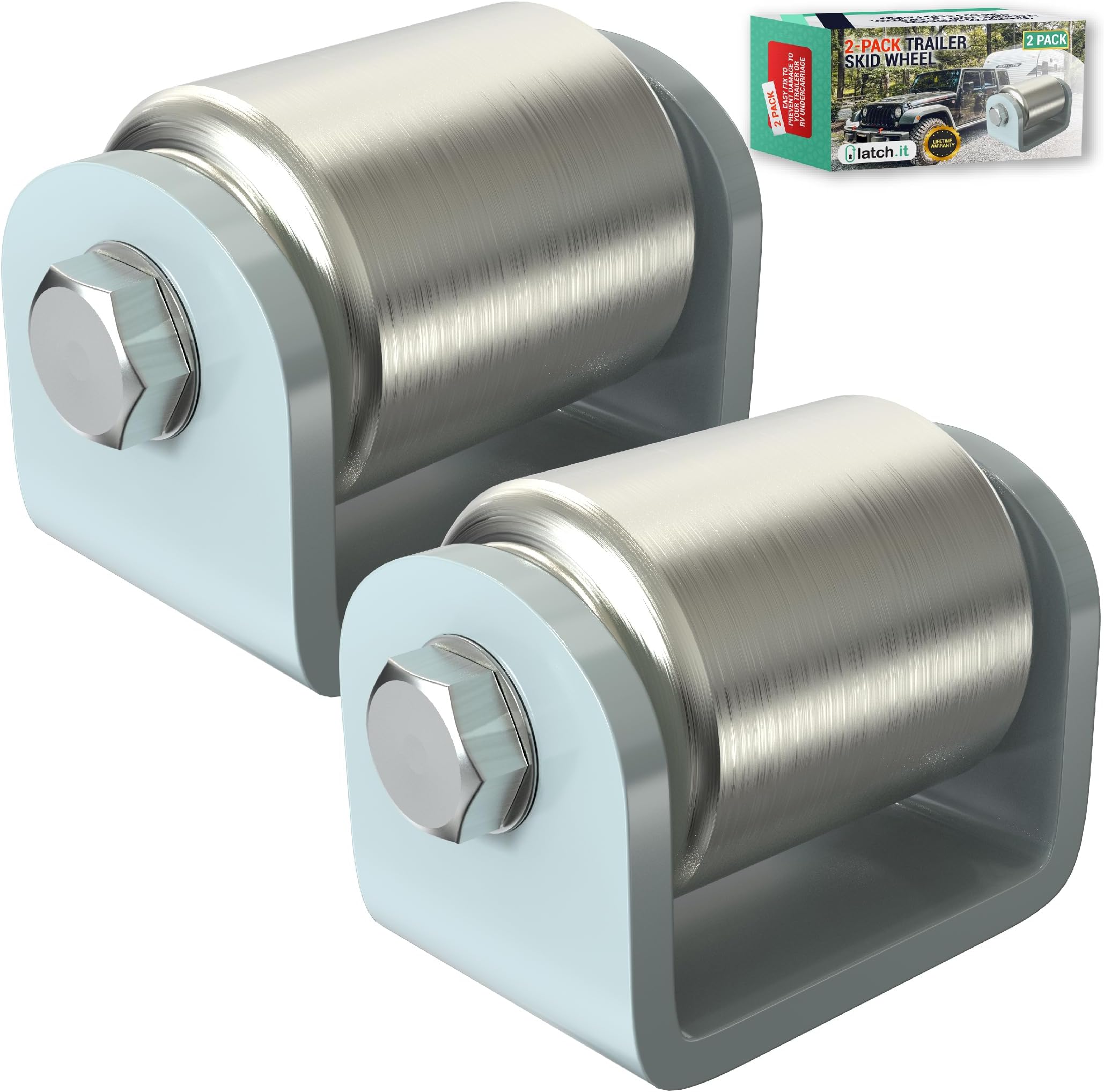 Amazon.com: GearTrust Weld on Trailer Roller Wheel, Heavy Duty Steel ...