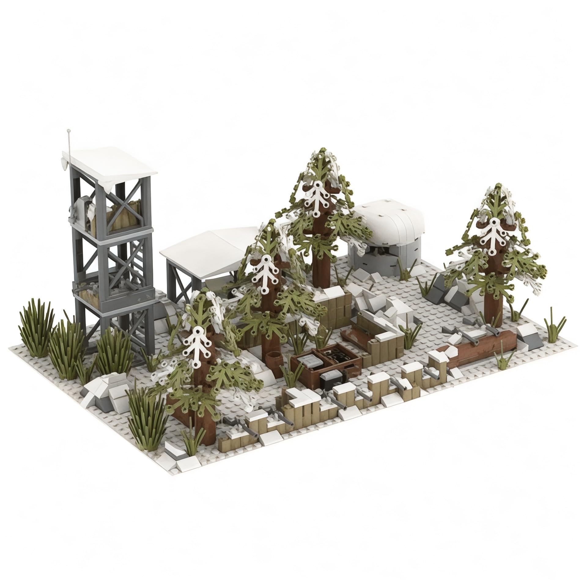 Amazon.com: General Jim's WW2 'The Front Line' Military Base Snow ...