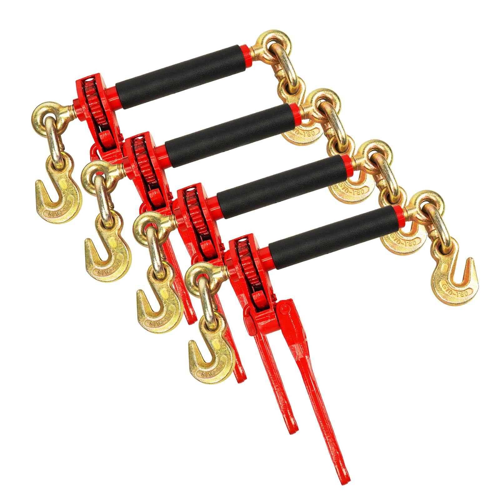 Amazon.com: ENJ 4 Pack Folding Handle Load Binder with 2 Grab Hooks ...