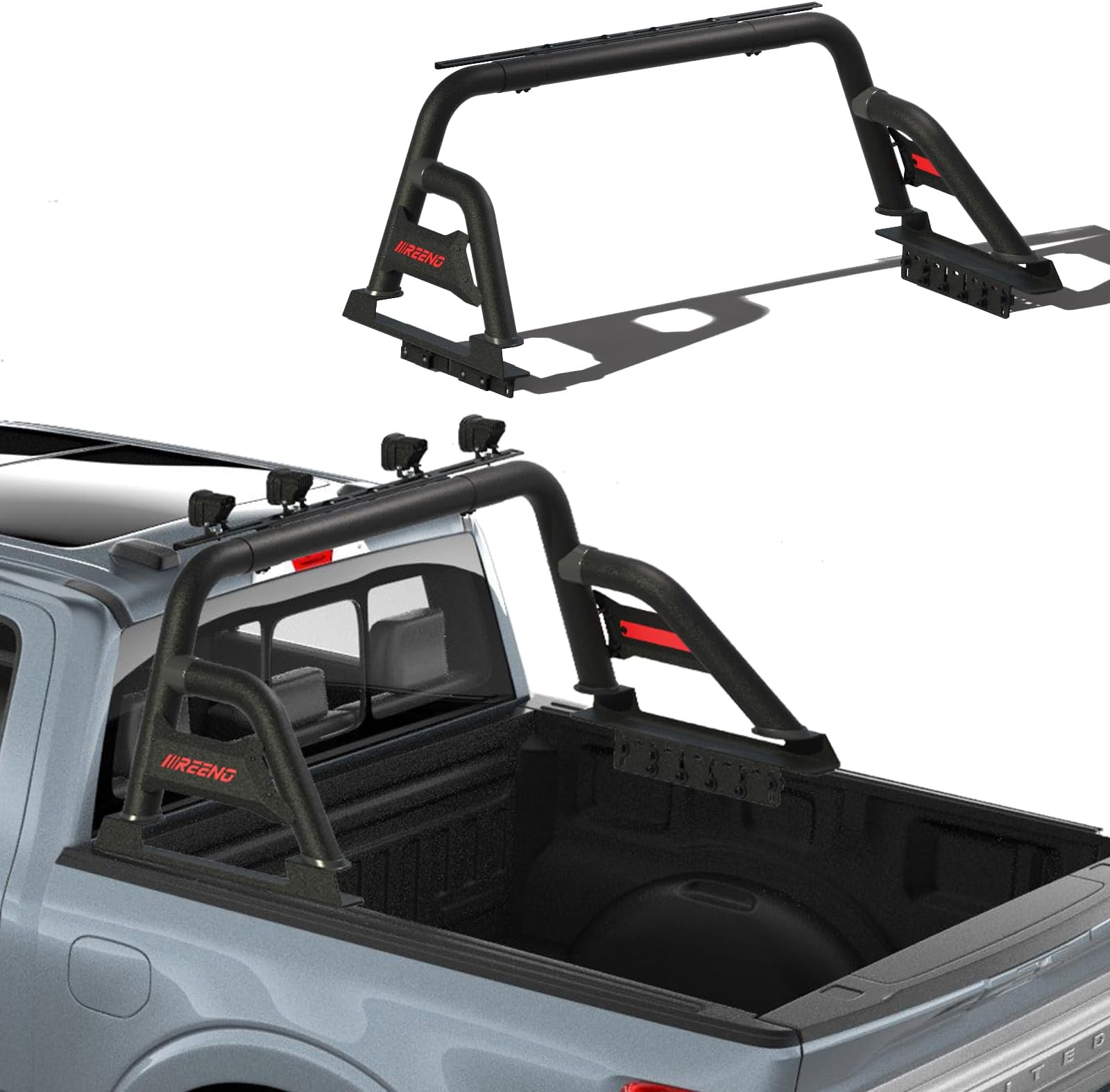 Amazon.com: IIIREENO Roll Bar | Adjustable Sport Chase Rack Roll Bar for Mid Size Pickup Truck ...