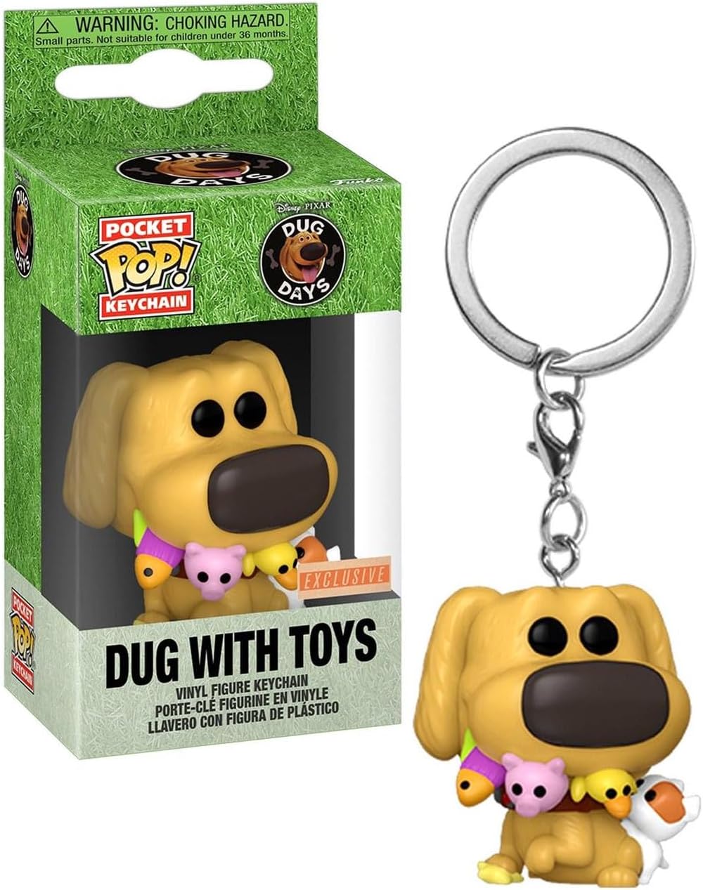 Amazon.com: Funko Pocket Pop Dug Days Dug with Toys Vinyl Keychain ...