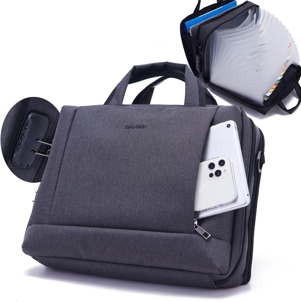 Amazon.com : Heavy Duty Accordian File OrganizerwithHandle&Combination ...