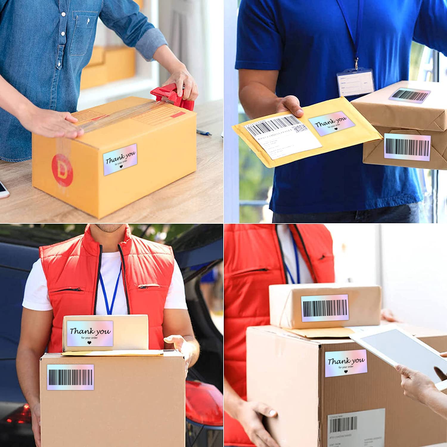 Snapklik.com : 2 Inch Direct Thermal Stickers Gradual Change Round ...