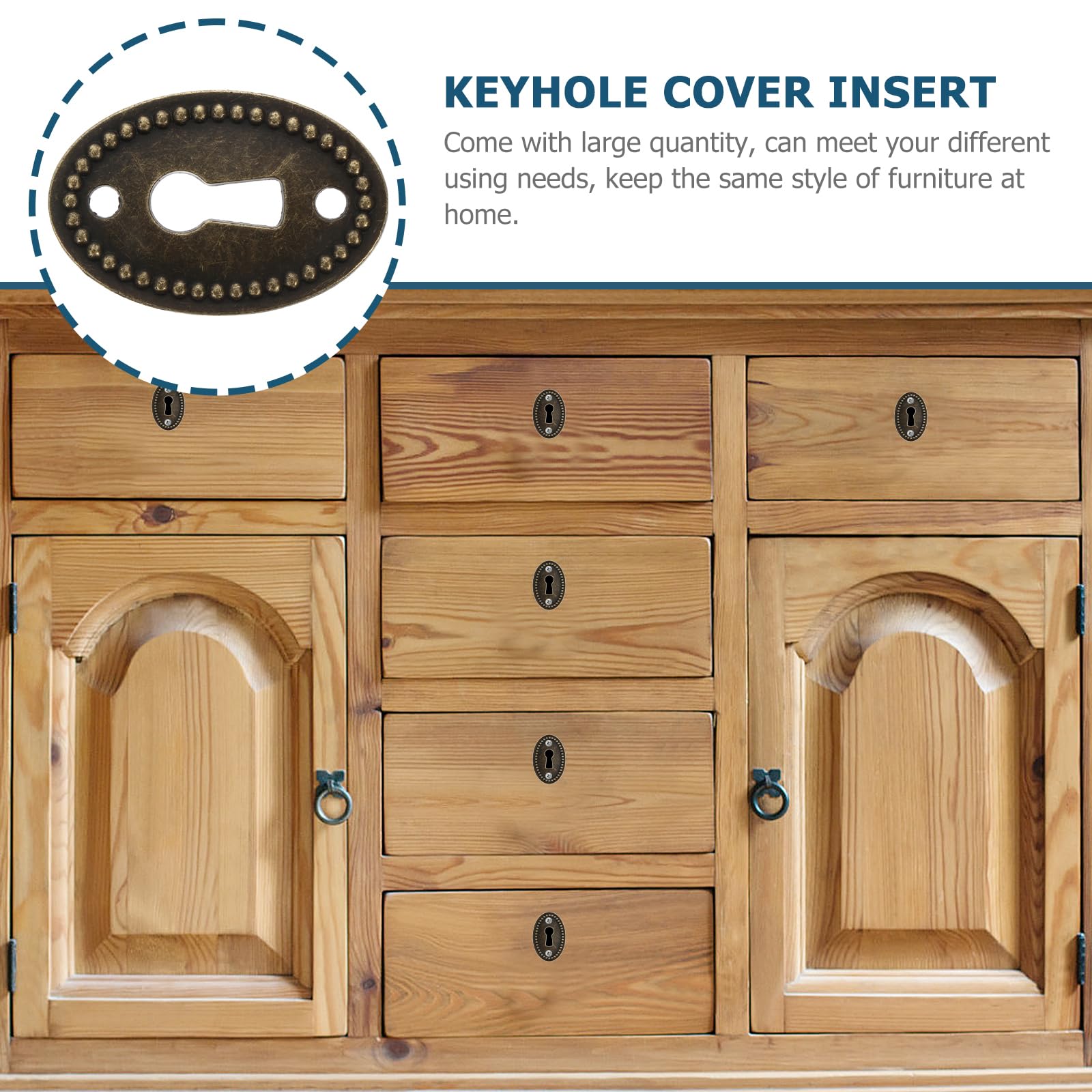 Escutcheon Plate For Furniture One New Ornate Brass Keyhole Cover,