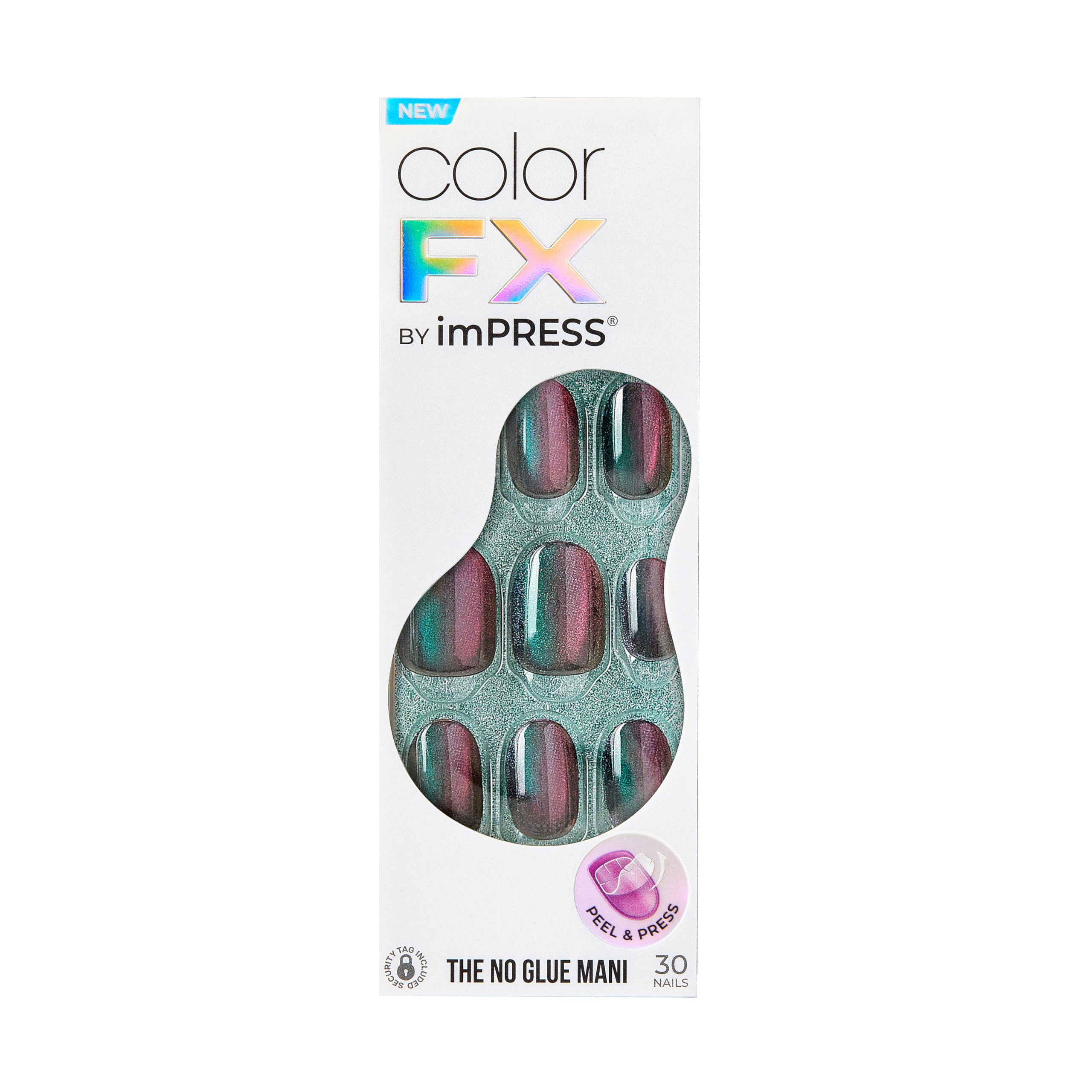 Amazon.com: KISS imPRESS No Glue Mani Press-On Nails, Color FX, 'Before ...
