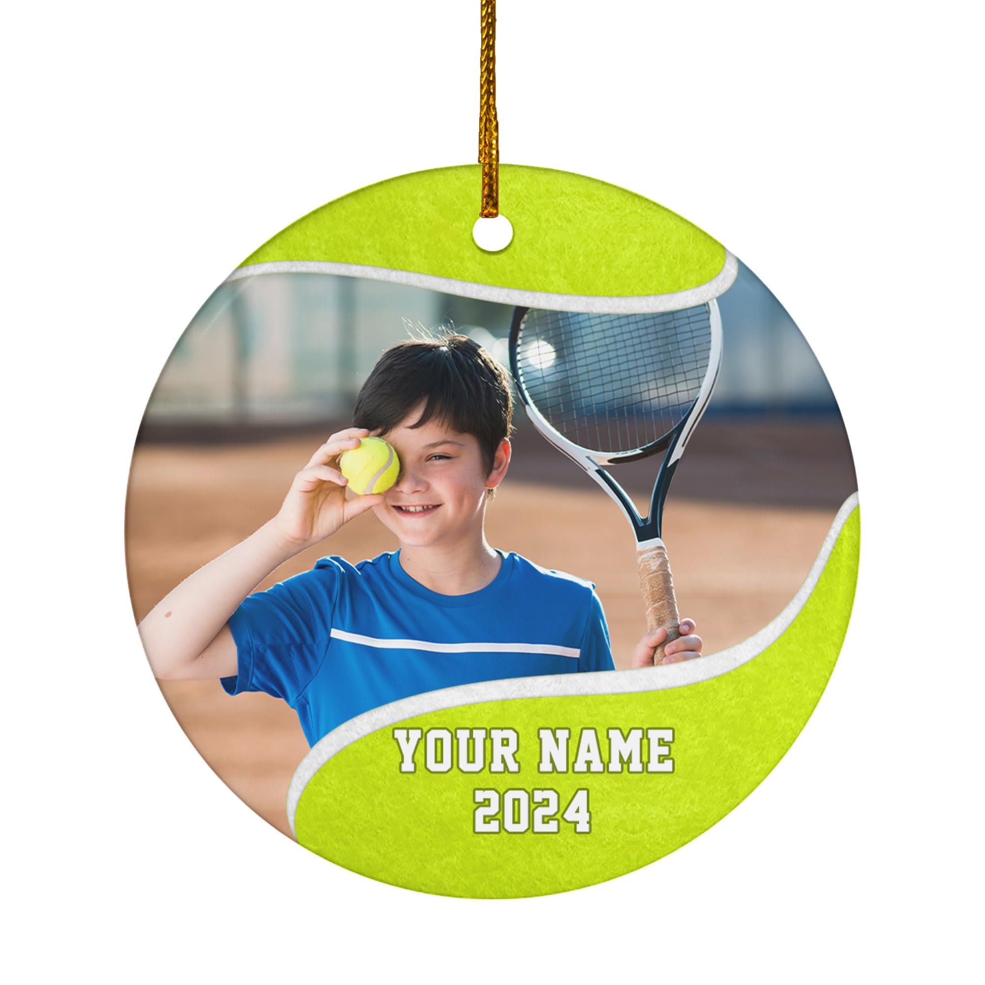 Amazon.com: FLOCHIL Personalized Tennis Ornament, Custom Tennis ...