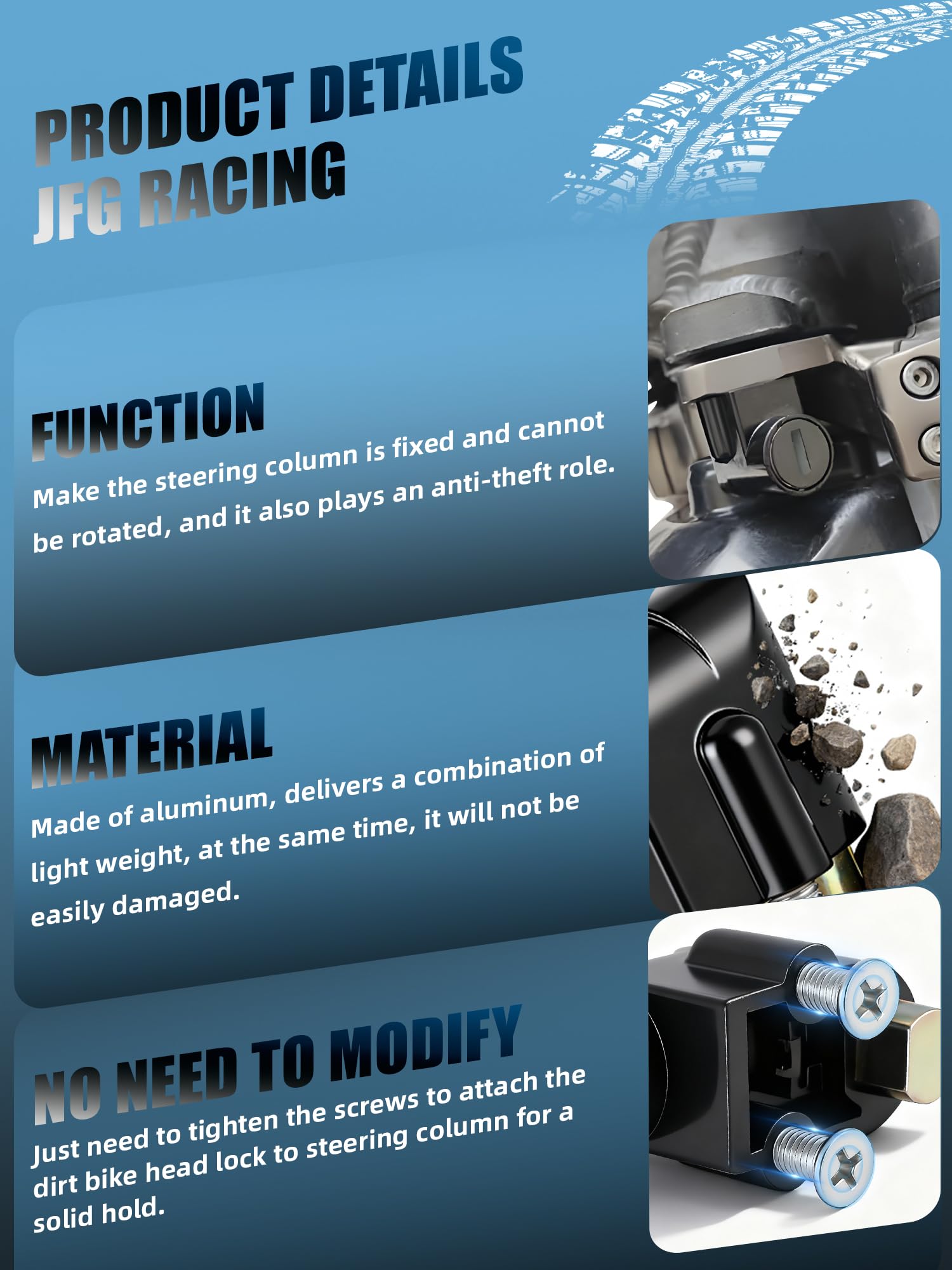 Head Lock Surron Accessories JFG RACING Sur Ron Front Lock,Surron ...