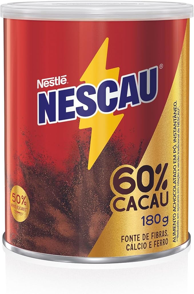 Achocolatado Em Pó NESCAU 60% 180g : Amazon.com.br: Alimentos e Bebidas