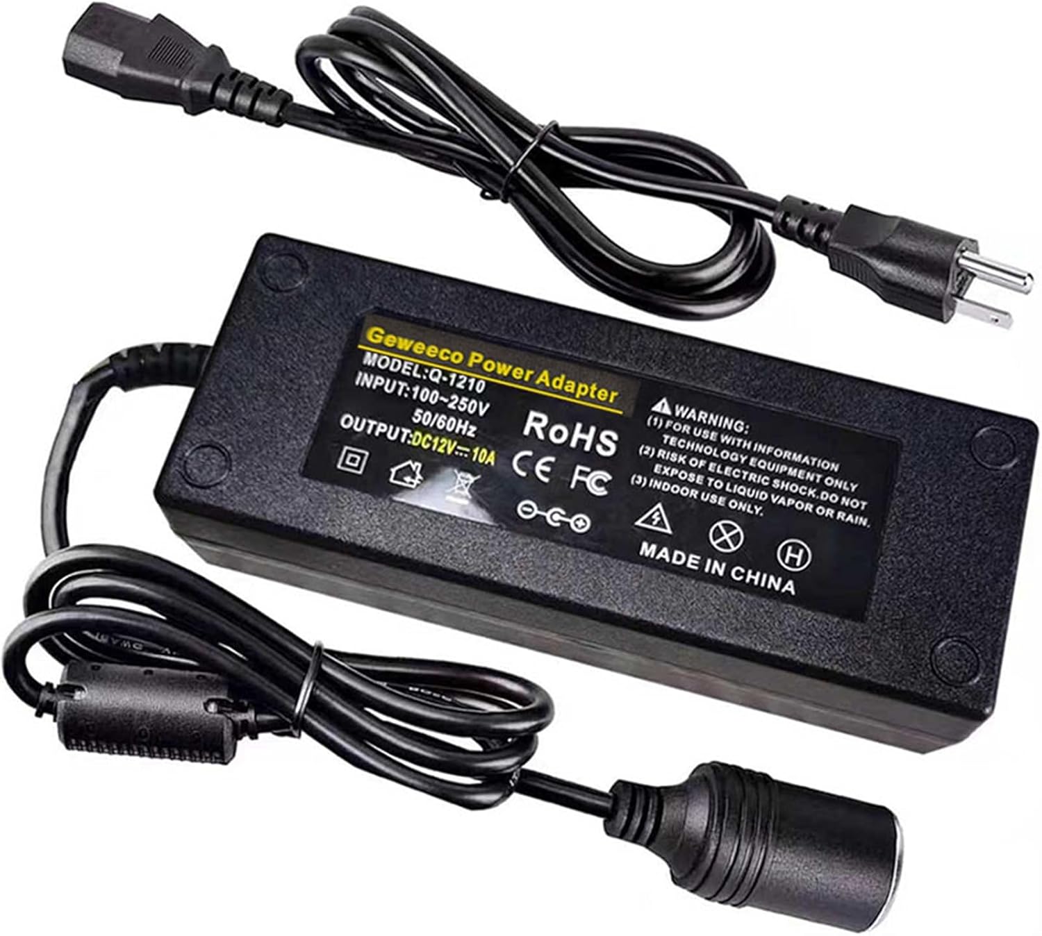 Amazon.com: AC to DC Converter, 100V ~ 240V to 12V 10A 120W, Car ...