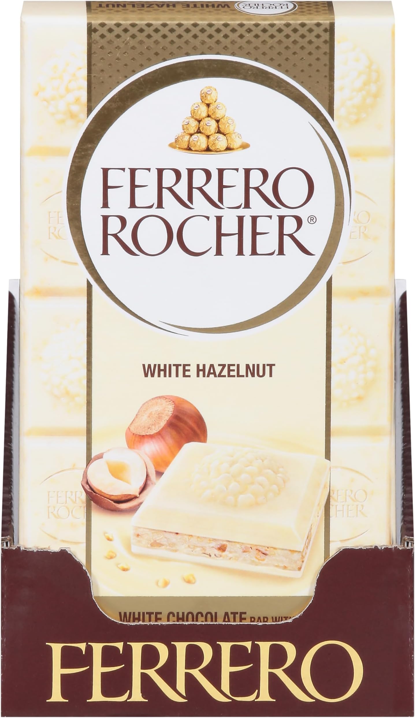 Amazon.com: Ferrero Rocher White Chocolate Bar with Hazelnut 3.1 oz