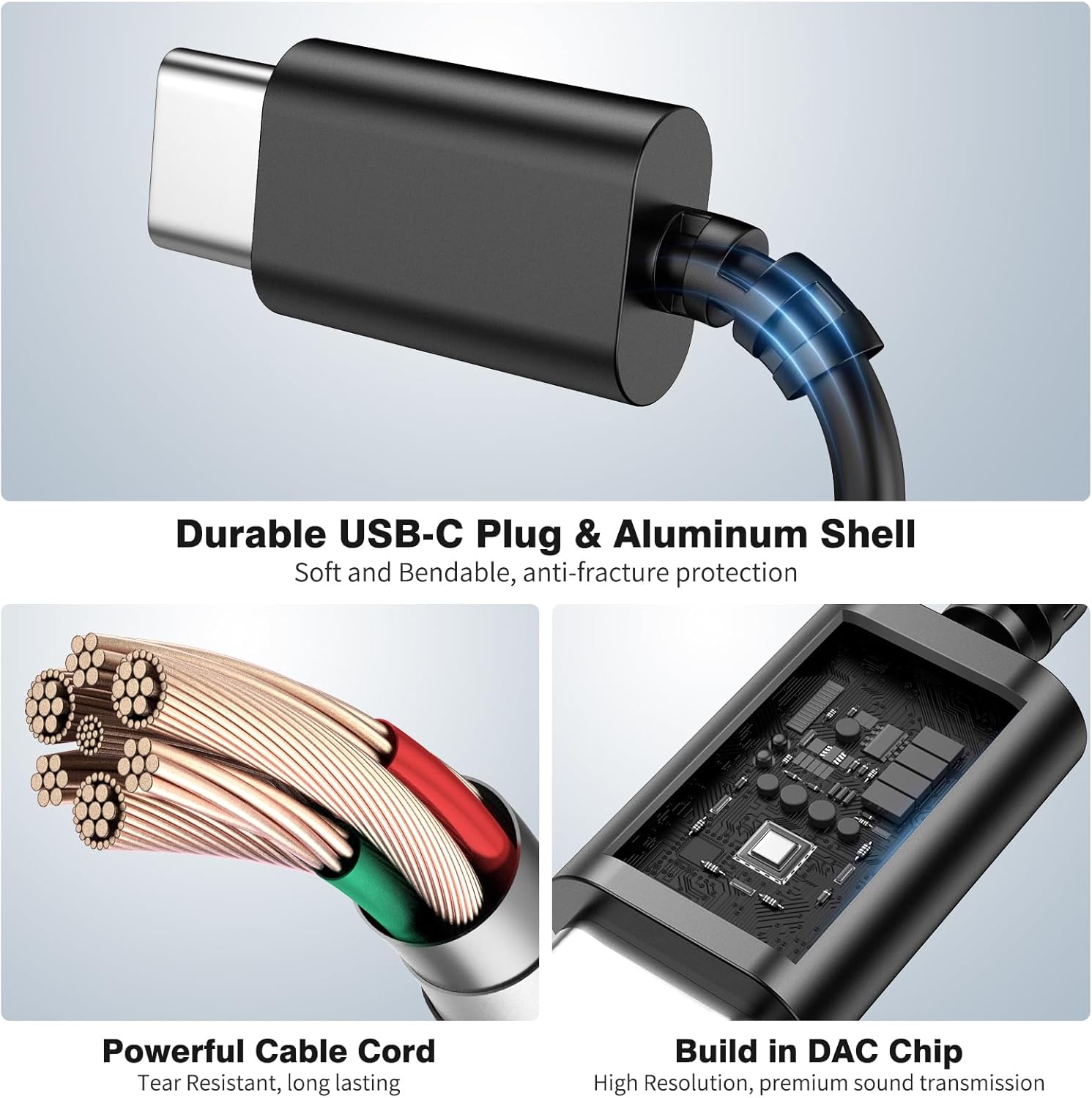 USB C Headphone for Samsung S24 Ultra S24+ S23 iPhone 15 Pro Max Wired ...