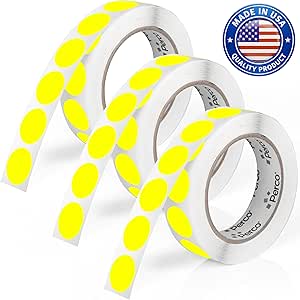 Amazon.com : Perco Fluorescent Yellow Perforated Round Circle Dot ...