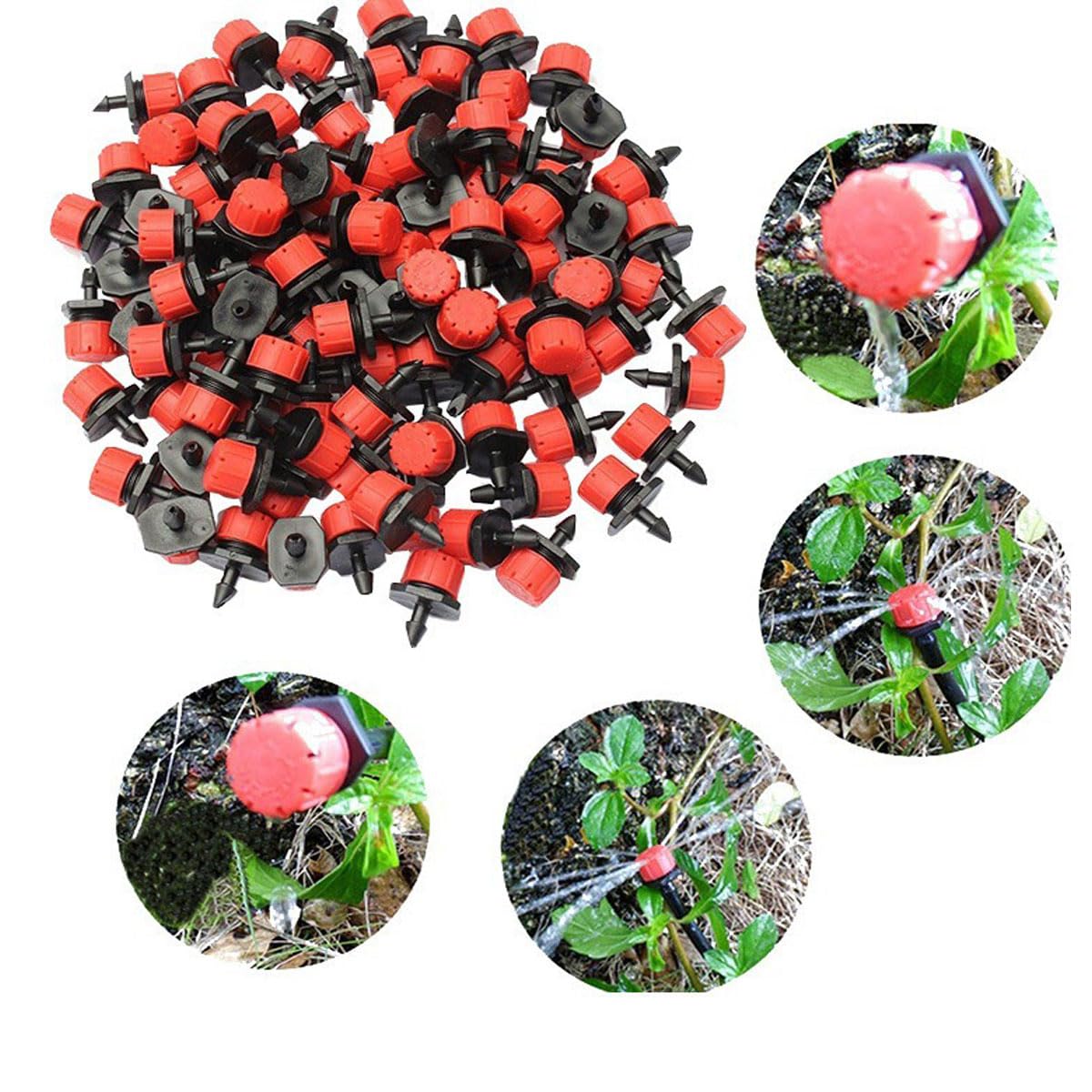Amazon.com : 200PCS Adjustable Irrigation Drippers Sprinklers 1/4 Inch ...