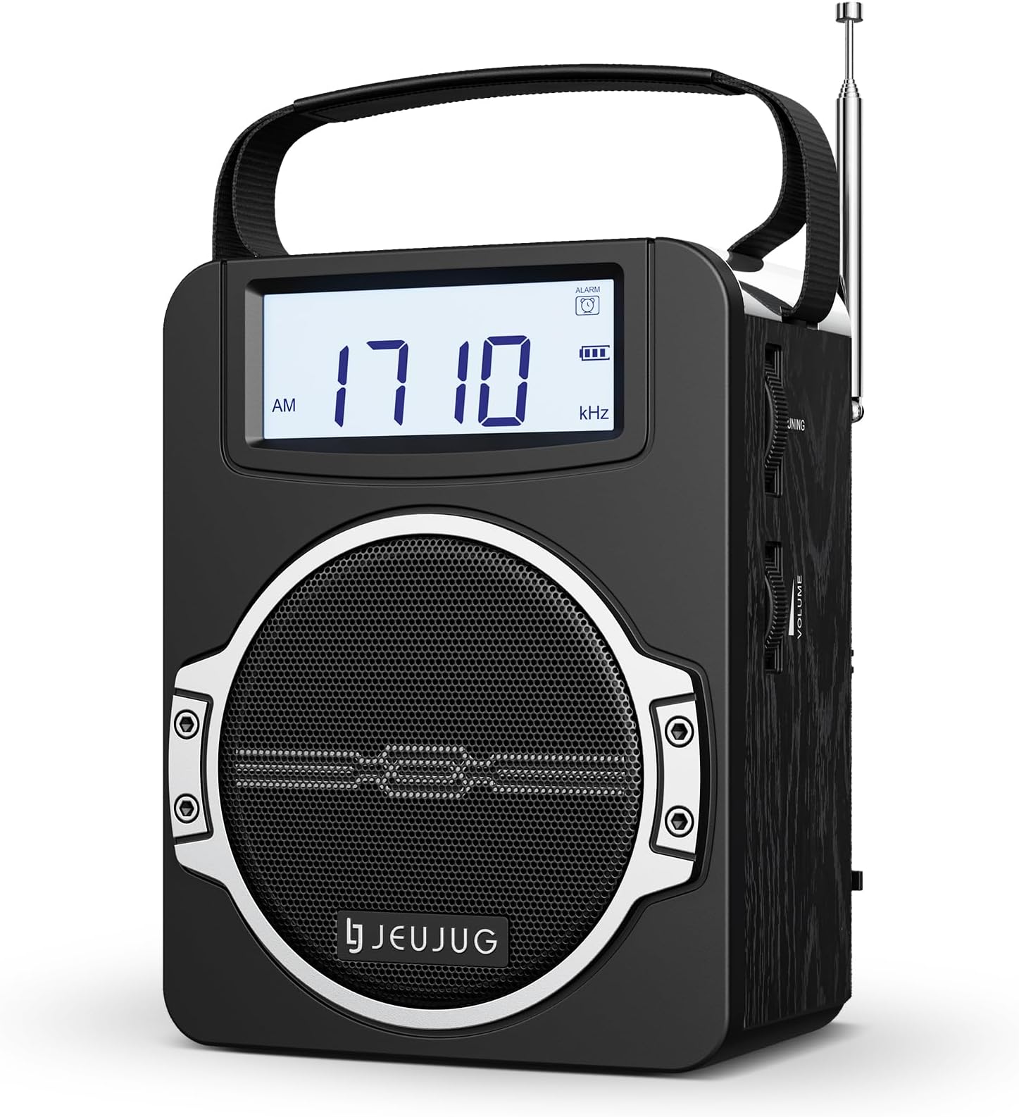 Amazon.com: JEUJUG Radio Portable AM FM Digital Radios Clock Radio with ...