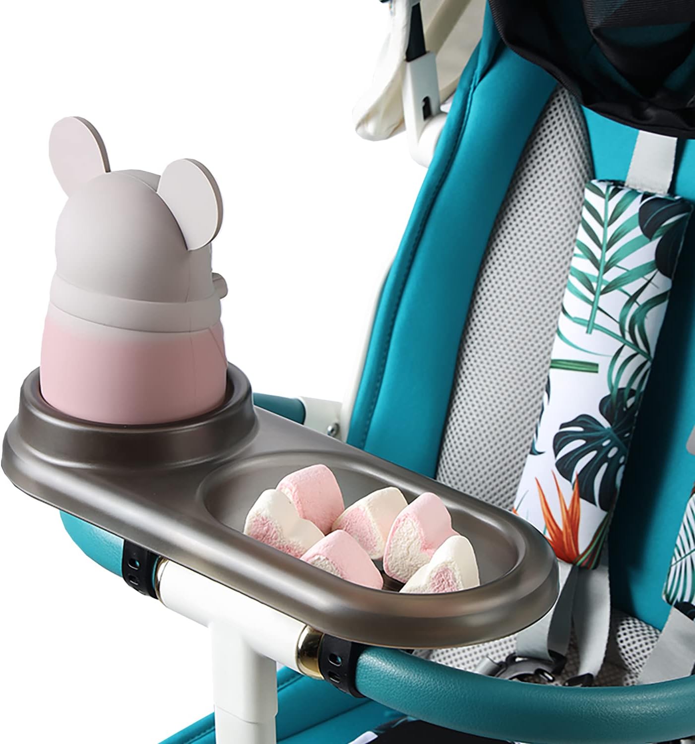 Amazon.com: Cup and Tray Holder for Stroller, Baby Stroller Snack Tray ...