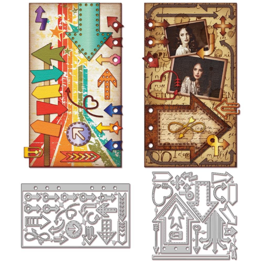 Snapklik.com : Arrow Planner Page Cutting Dies For Card Making Heart ...