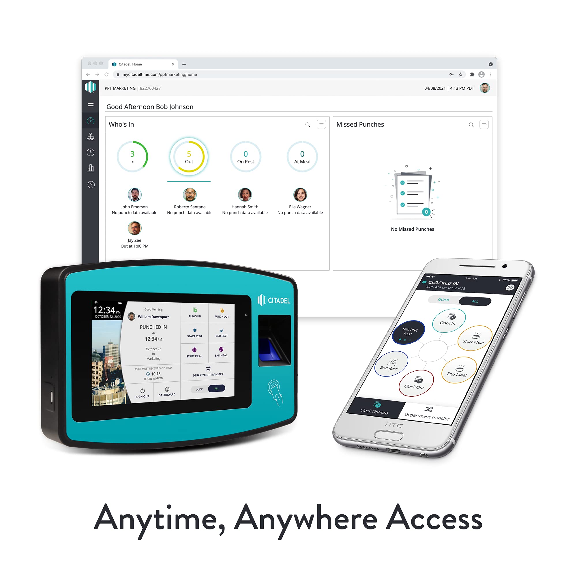 Snapklik.com : Citadel Tablet Time Clock
