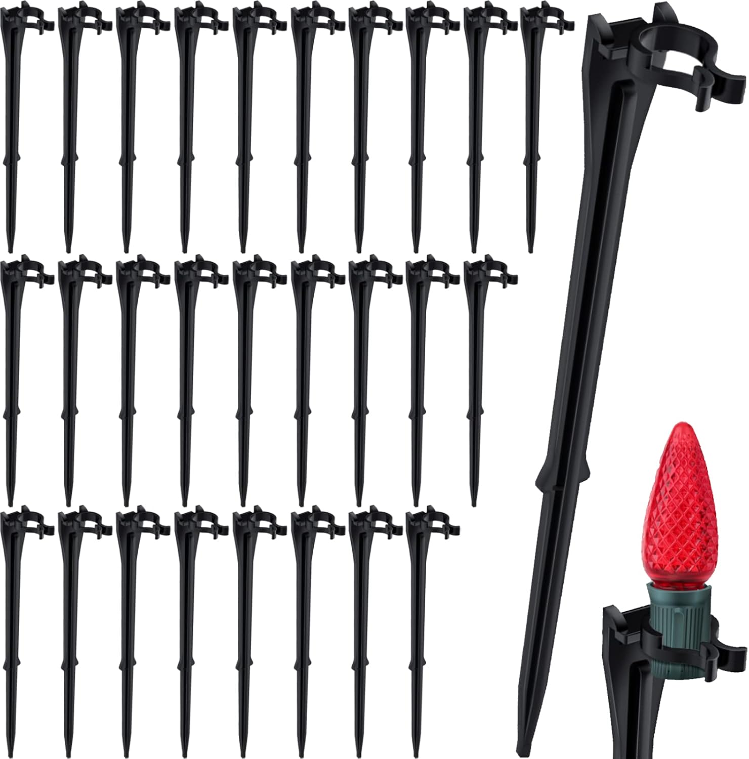 Amazon.com : 10 Inches Christmas Light Stakes Universal Yard Lawn ...