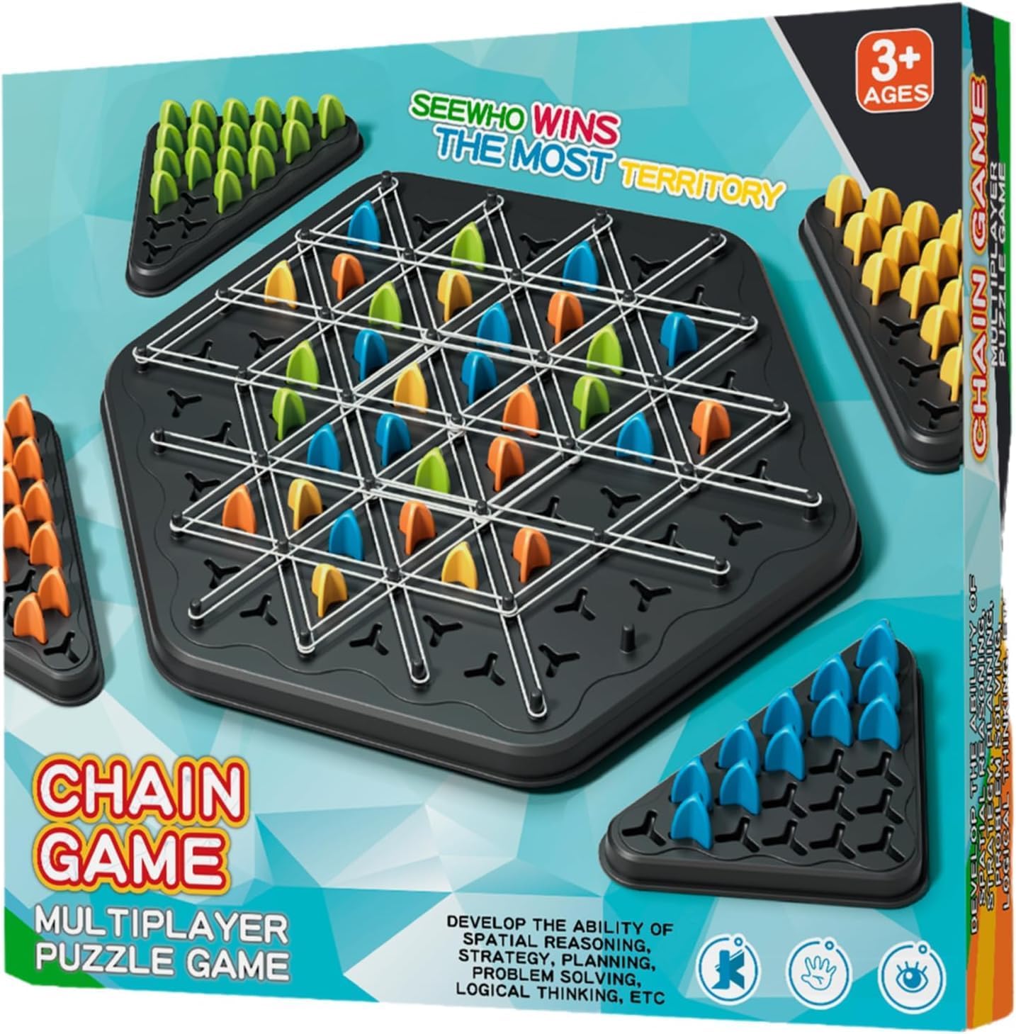 Chain Triangle Chess Game, Triggle Board Game, Chess Board Game ...