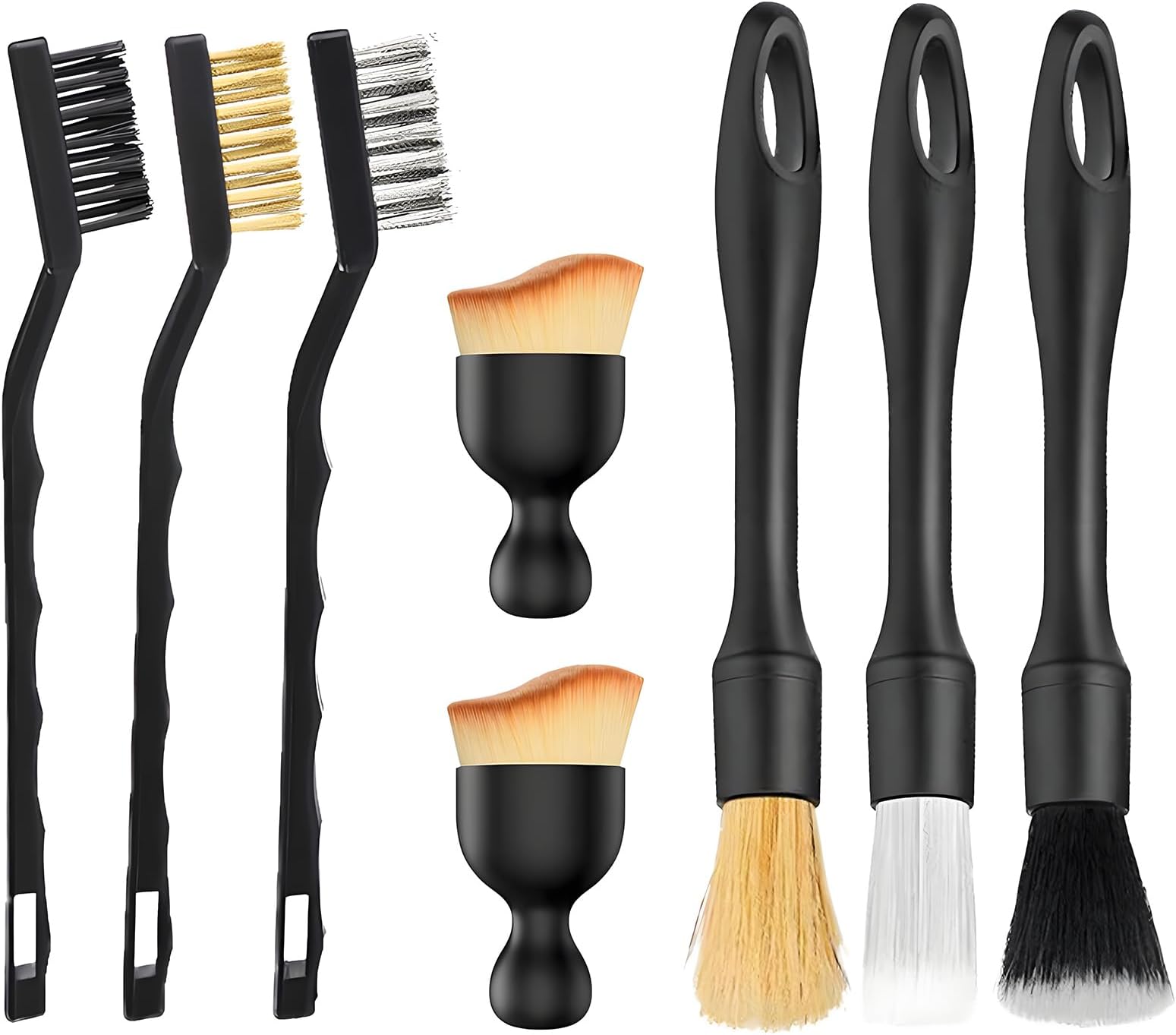 Amazon.com: Auto Car Detailing Brush Set Car Interior Cleaning Kit ...