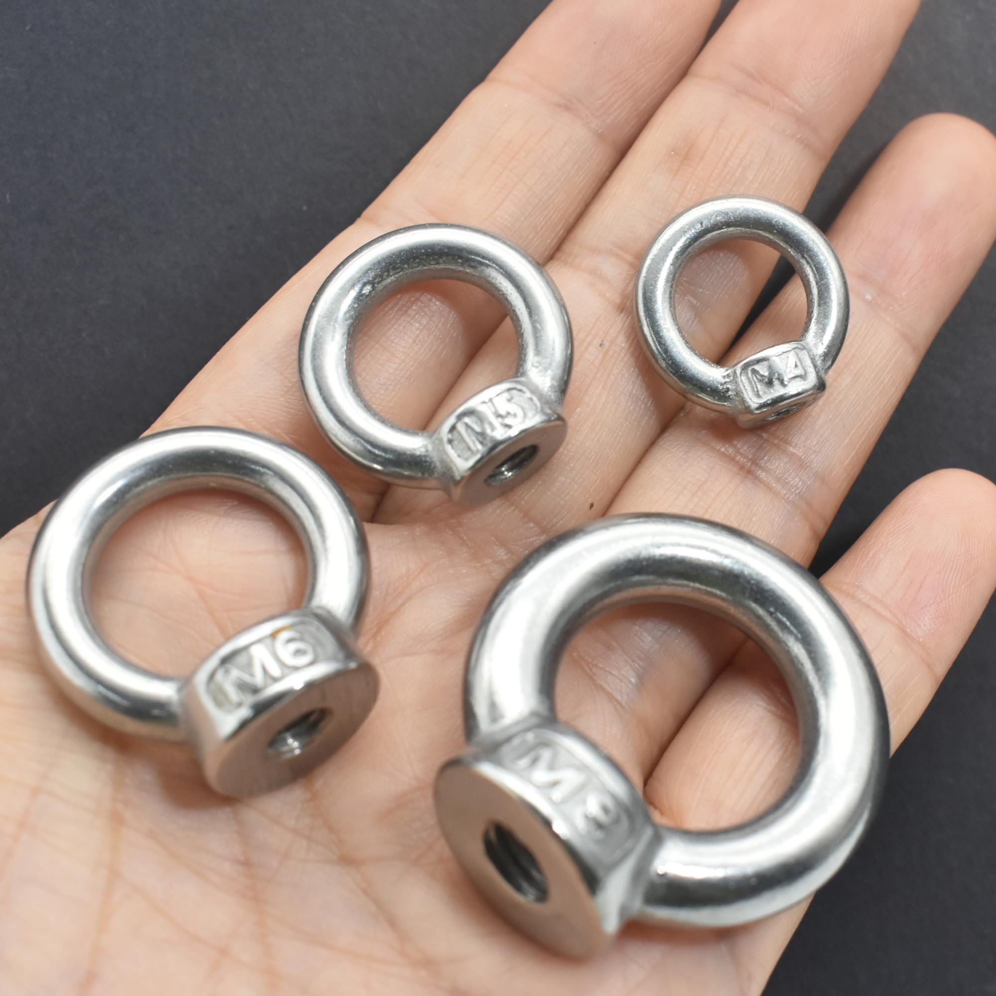 Snapklik.com : 10 Pcs M6 Stainless Lifting Eye Nuts Thread Ring ...