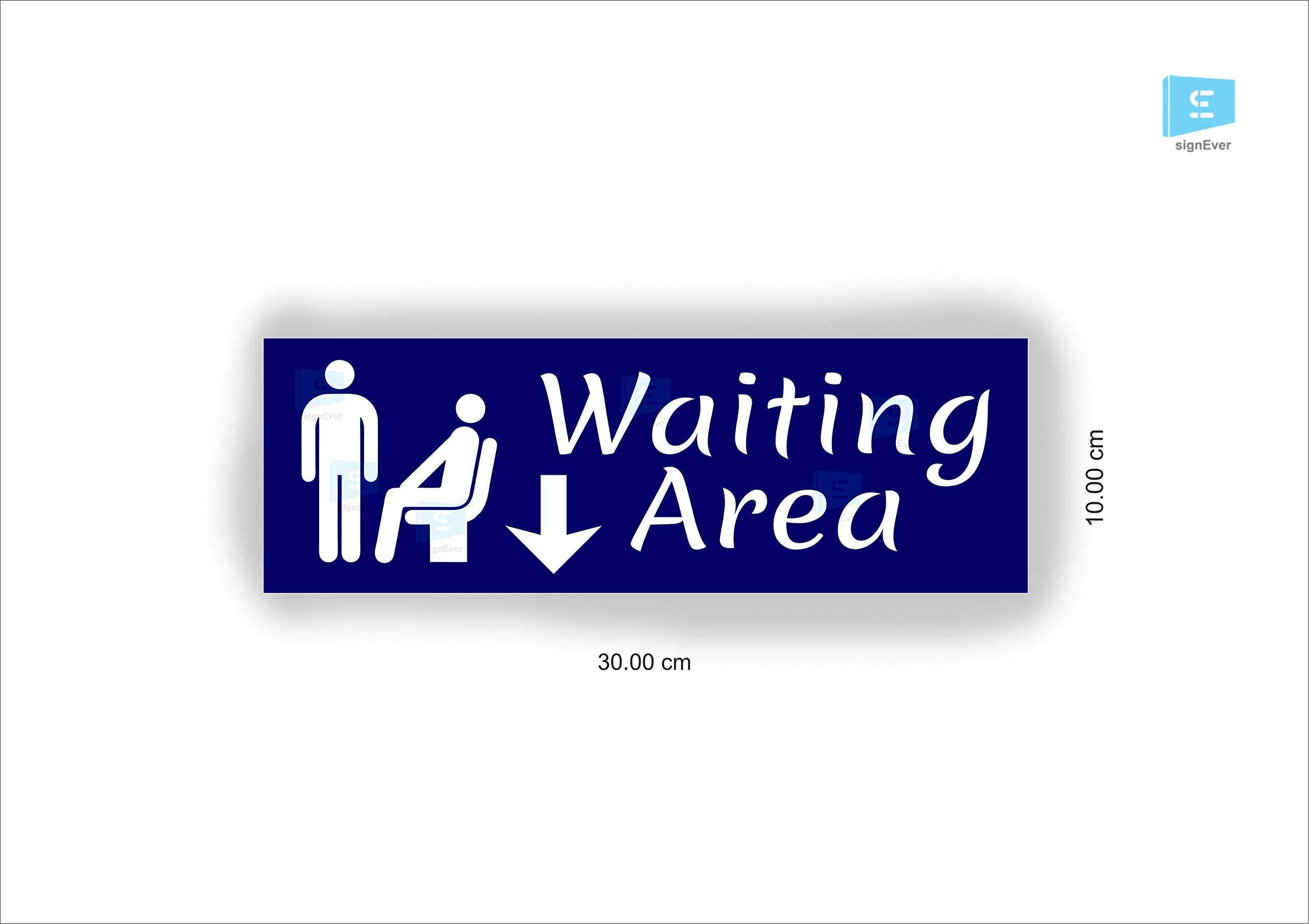 Buy SIGN EVER Waiting Area Sign Boards Office Hospital Bank Clinic ...