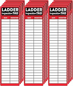 Ladder Inspection Labels 100 Pcs Safety Stickers for Ladders 8.5 x 2 ...