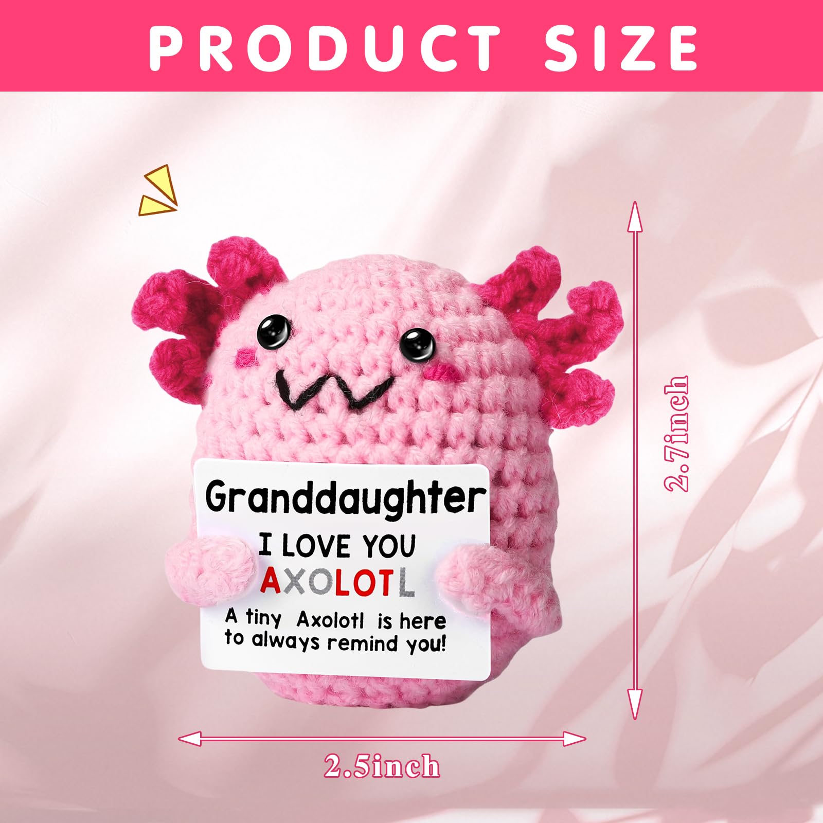 Snapklik.com : Positive Crochet Axolotl Gift Funny Emotional Support Handmade Plush Gifts For ...