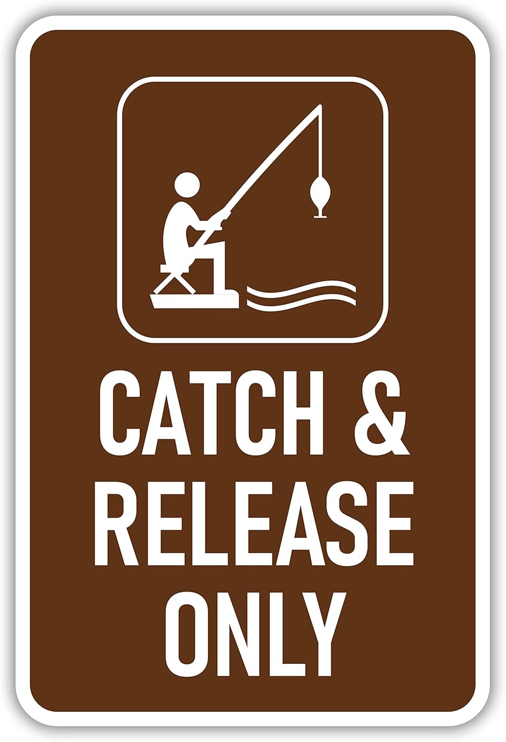 Amazon.com: Catch & Release Only Aluminum Sign - Metal Sign, Fishing ...