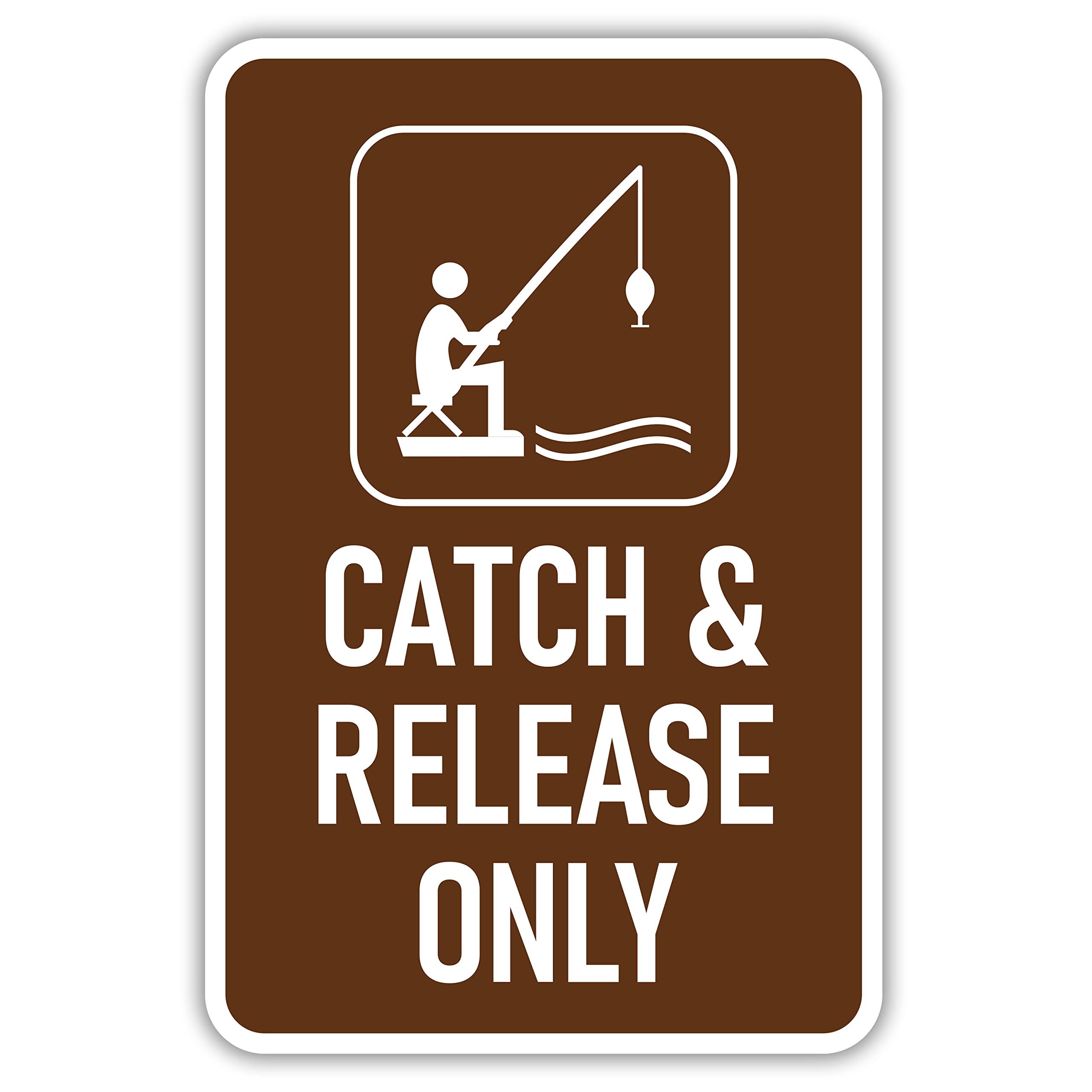 Amazon.com: Catch & Release Only Aluminum Sign - Metal Sign, Fishing ...