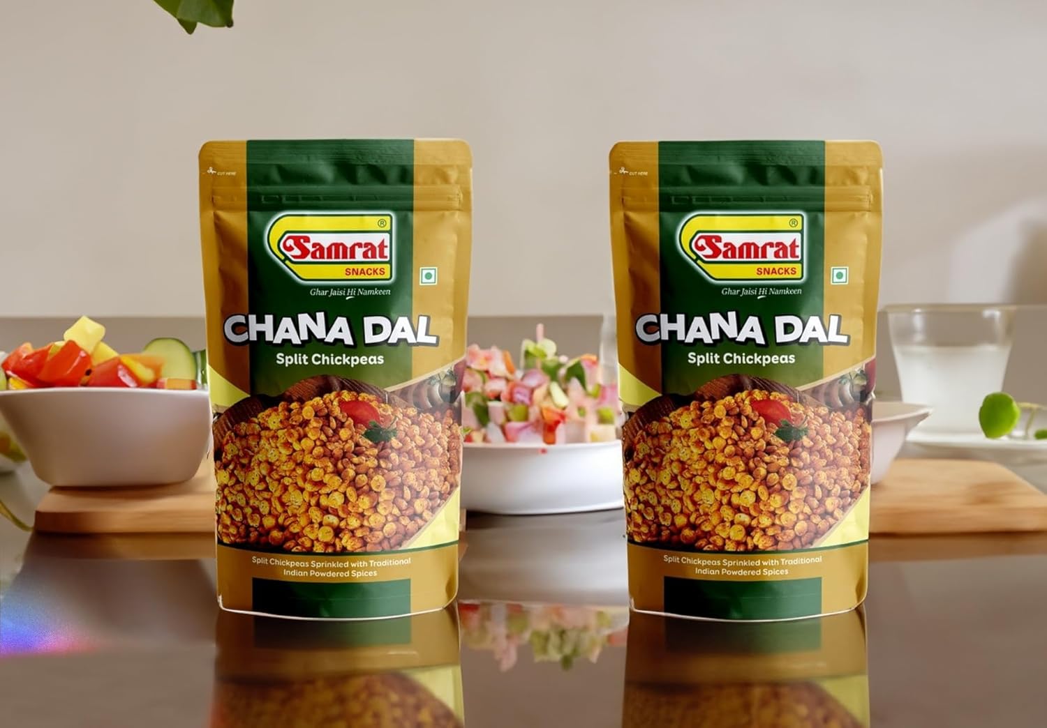 SAMRAT| CHANA DAL Split Chickpeas Spicy & Crispy Taste Namkeen|Ghar ...
