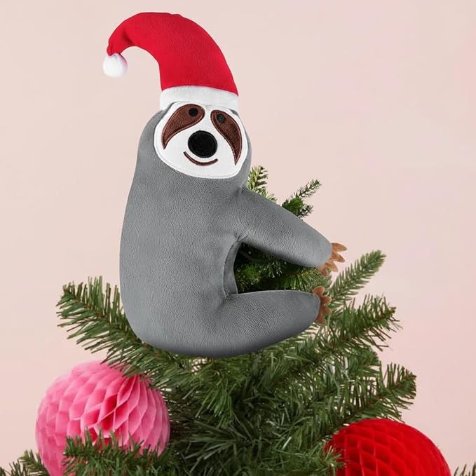 Amazon.com: Sumind Sloth Christmas Tree Topper Funny Animal Christmas ...