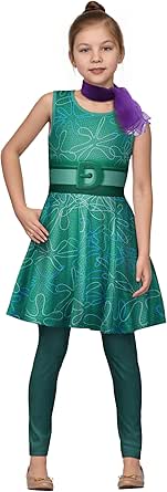 Amazon.com: Angsuyout Disgust Costume for Girls Dress and Leggings Kids ...