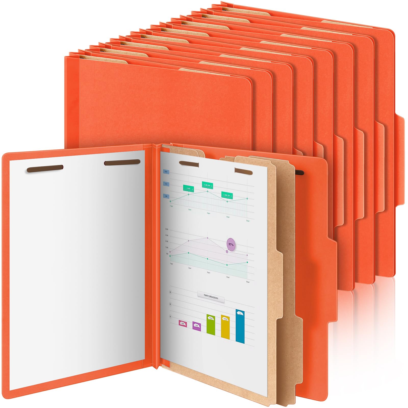Amazon.com : Skyygemm 12 Pcs Classification Folders Bulk 2 Dividers ...