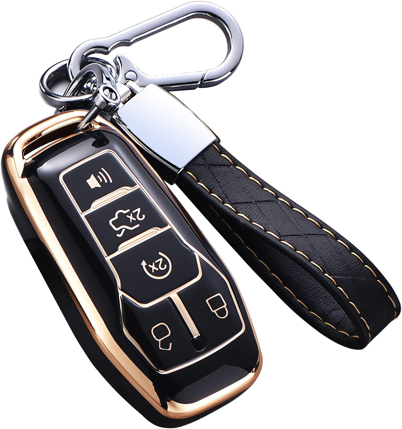 Amazon.com: for Ford Key Fob Cover with Keychain, Premium Soft TPU Full ...