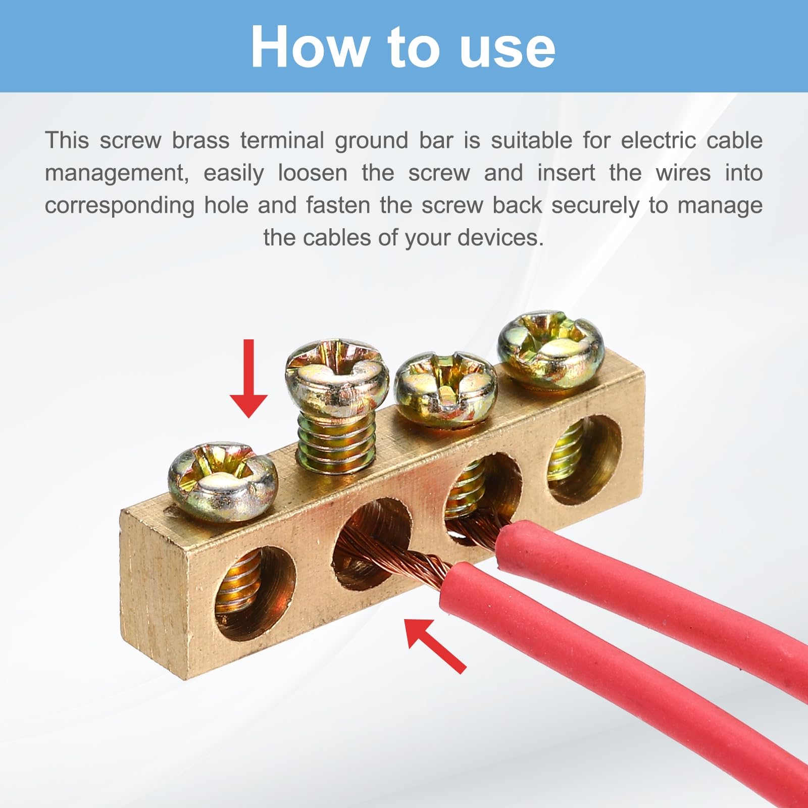 TERMINAL GROUND BAR Electrical Block Barrier Brass Bridge Design 15