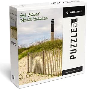 Amazon.com: Oak Island, North Carolina, Lighthouse (1000 Piece Puzzle ...