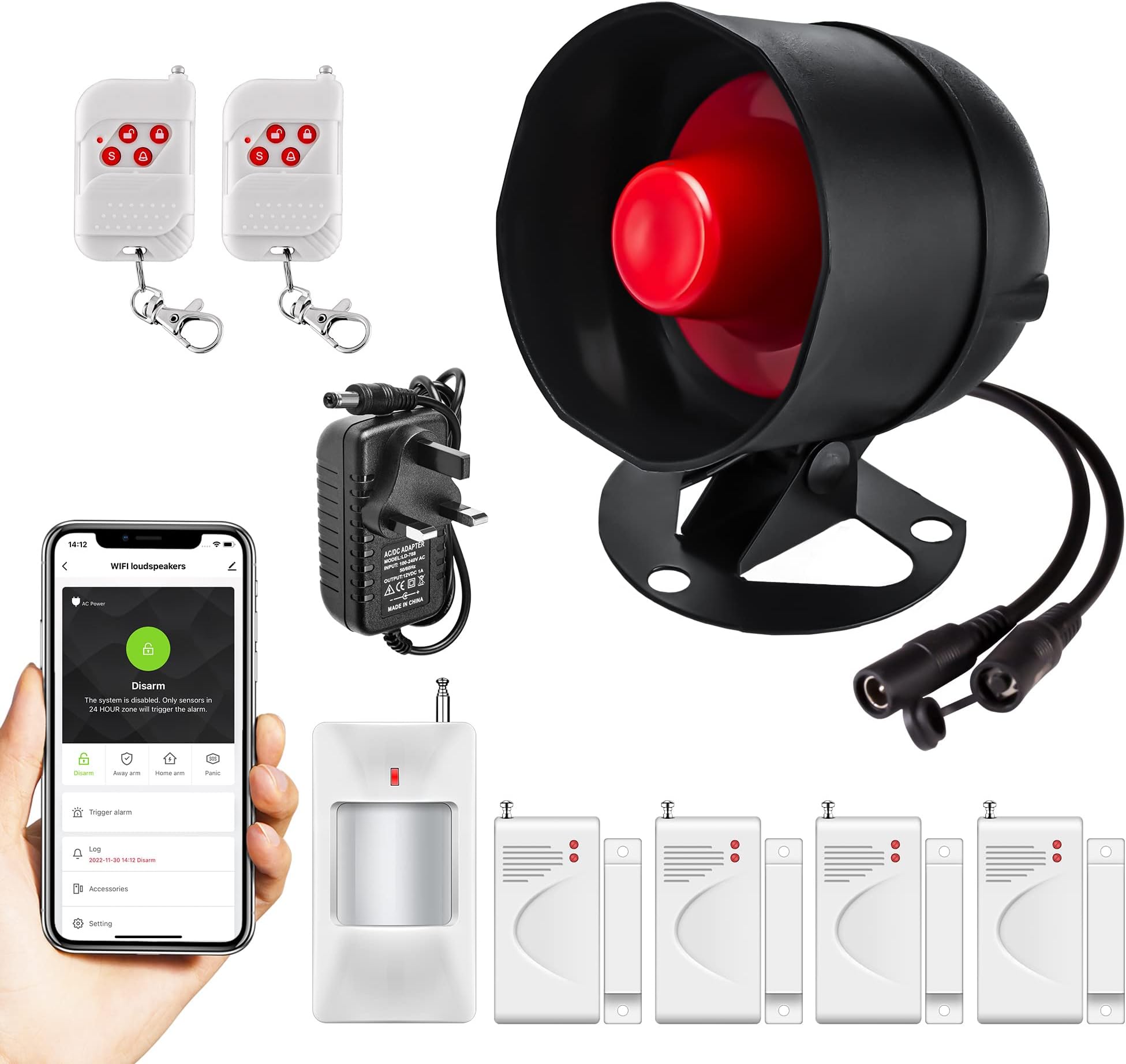 Wireless Shed alarm | Shed Garage Lockup Summer House Home Van | Twin ...