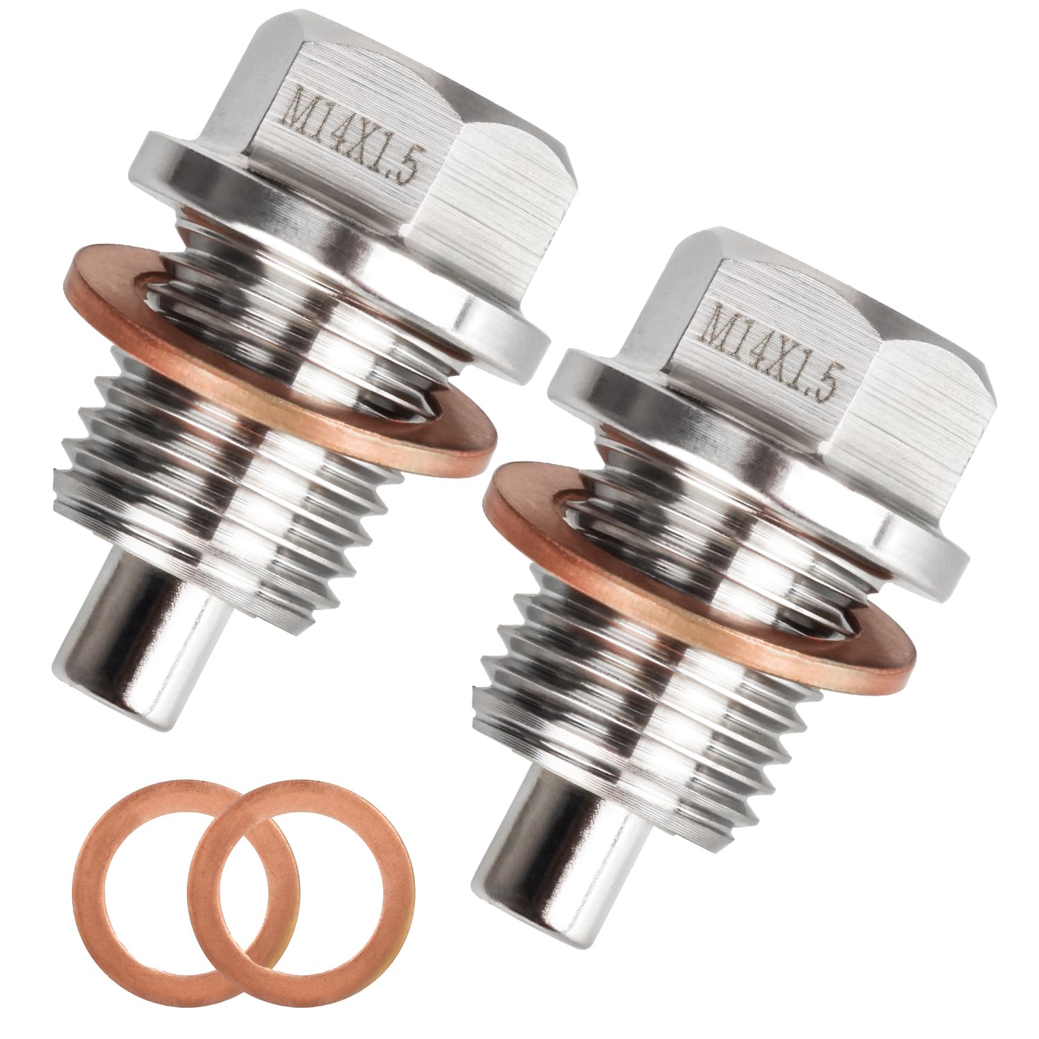 Amazon.com: CAPHONT Magnetic Oil Drain Plug M14 X 1.5MM 2 PCS ...