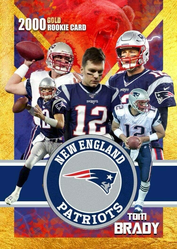 Amazon.com: 2000 TOM BRADY FIRST GOLD ROOKIE GEMS RC GOAT NFL FOOTBALL ...