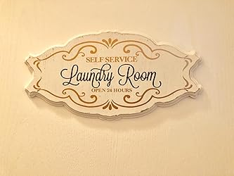 Amazon.com: Rustic Self Service Laundry Room Wall Hanging Sign Plaque ...