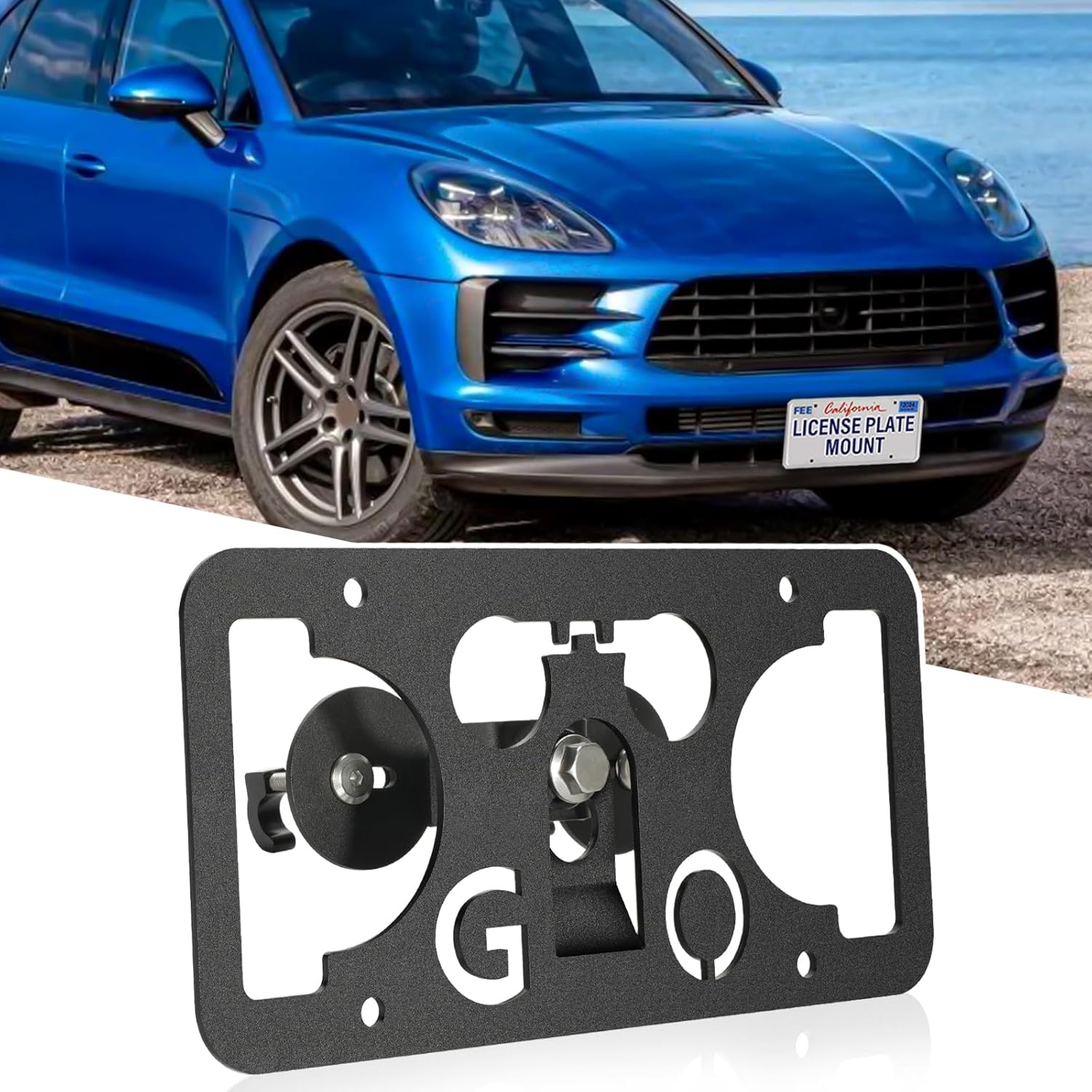 Amazon.com: No Drill Front Bumper License Plate Mount Compatible with ...