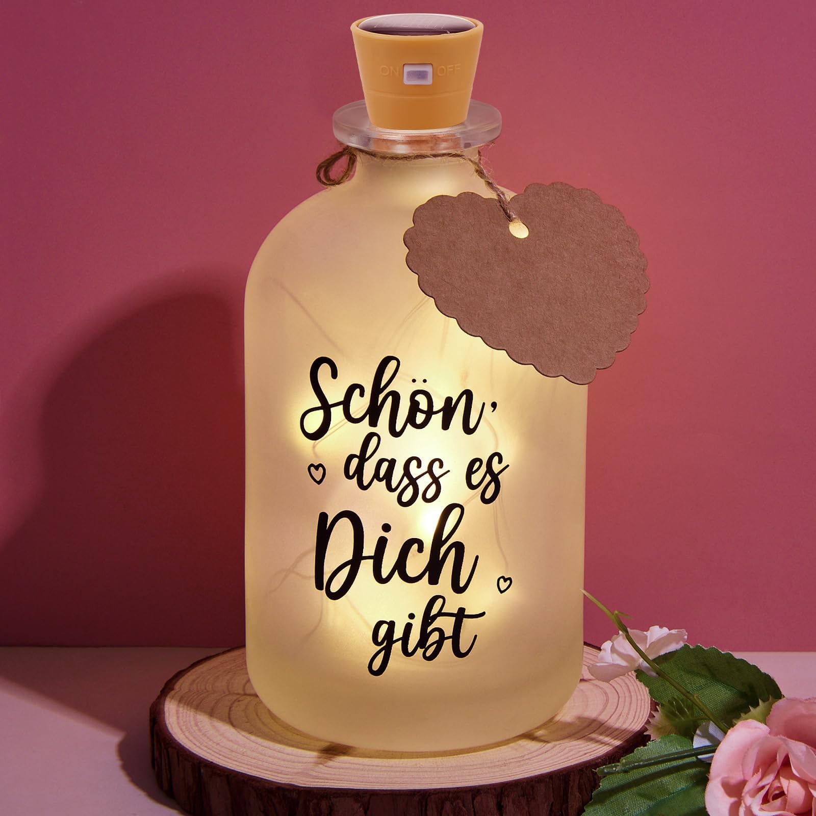 Flasche Mit Spruch Und Licht